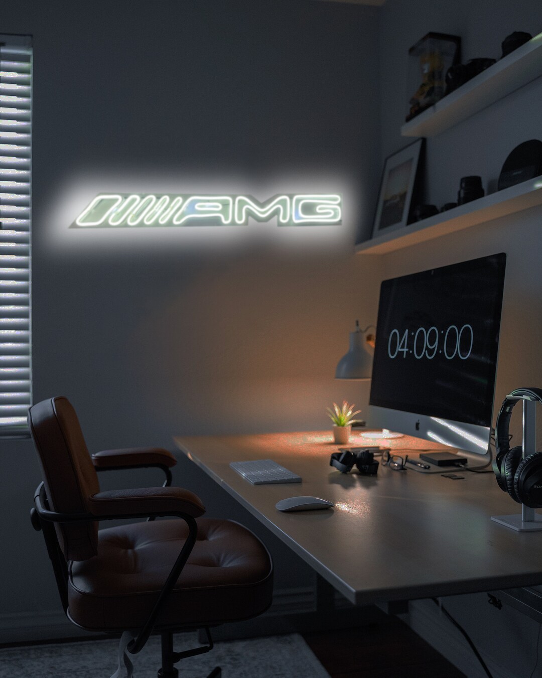 Amg Car Neon Sign / Neon Sign / Logo Neon Sign / Neon Sign Bedroom ...