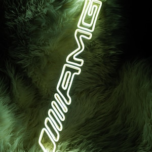 Amg Car Neon Sign / Neon Sign / Logo Neon Sign / Neon Sign Bedroom ...