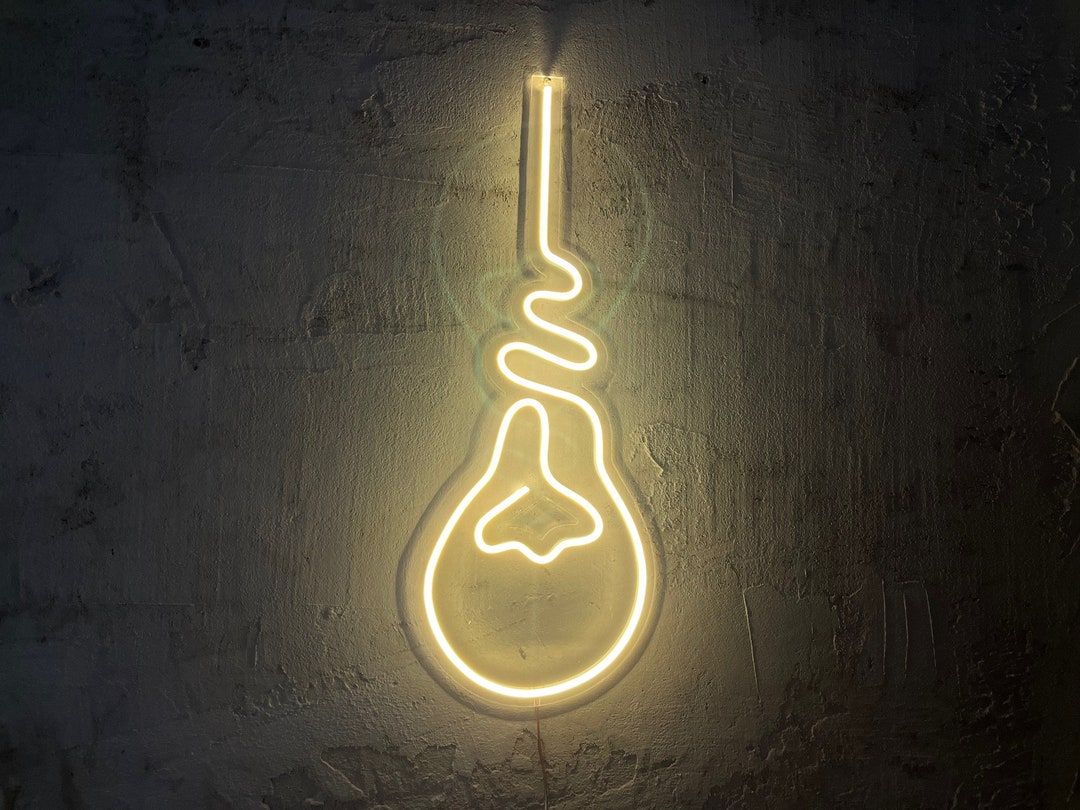 Light Bulb Neon Decor/ Neon Wall Sign/ Logo Neon Sign/ Neon Sign ...