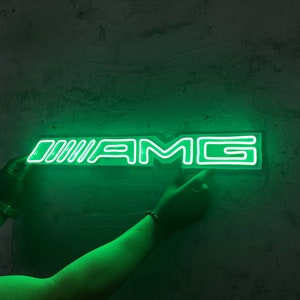 Amg Car Neon Sign / Neon Sign / Logo Neon Sign / Neon Sign Bedroom ...