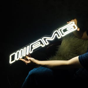 Amg Car Neon Sign / Neon Sign / Logo Neon Sign / Neon Sign Bedroom ...