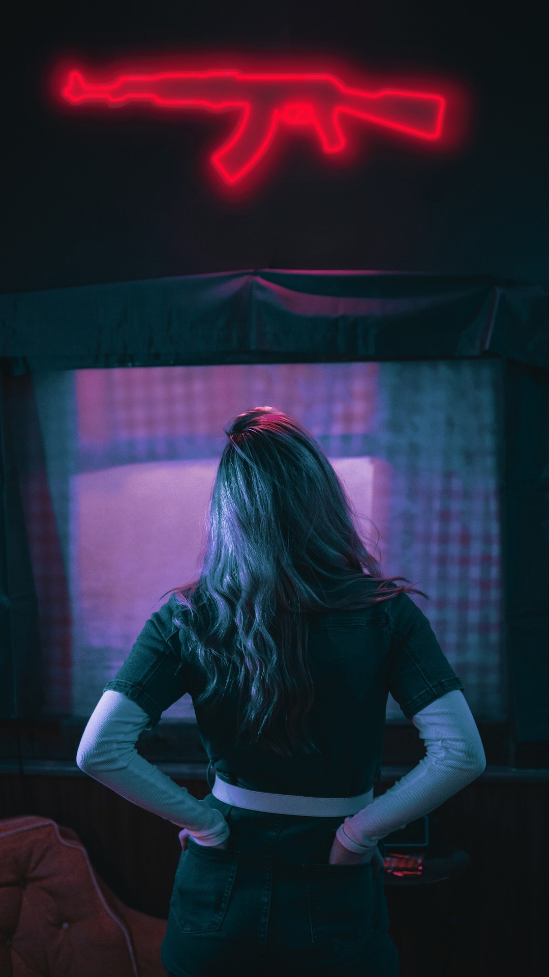 Ak 47 Neon Sign / Neon Wall Gift / Logo Neon Sign / Gun Wall Art /neon ...