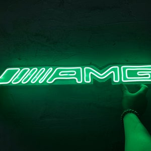 Amg Car Neon Sign / Neon Sign / Logo Neon Sign / Neon Sign Bedroom ...