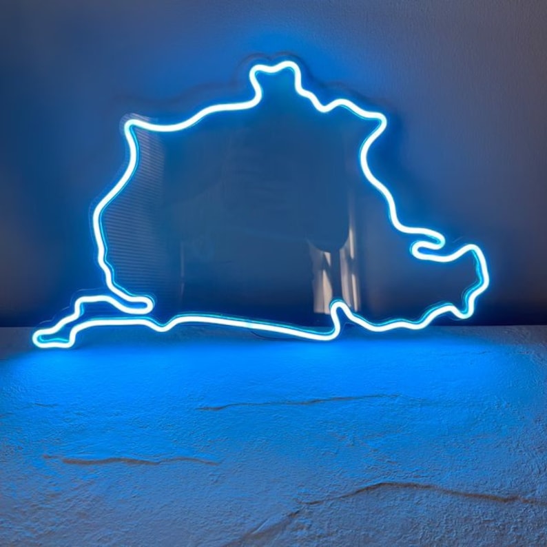 Nürburgring Track Neon Sign / Racing Track Decor / Race Track Neon Sign ...