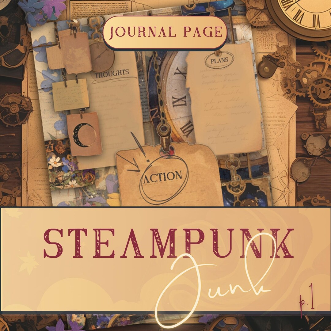Steampunk Junk Journal Page - Thoughts-plans-action Day Planner ...
