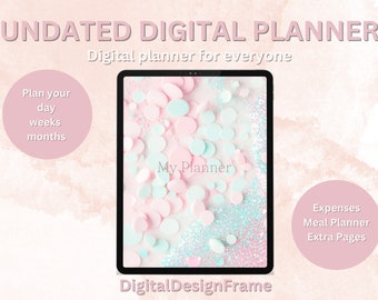 Undated Digital Printable Planner iPad Goodnotes Planner Daily Planner ...