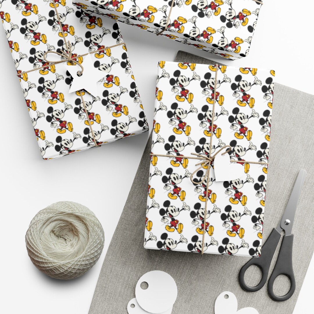 Mickey Mouse Gift Wrap Papers Luxurious Vintage and Retro Wrapping ...