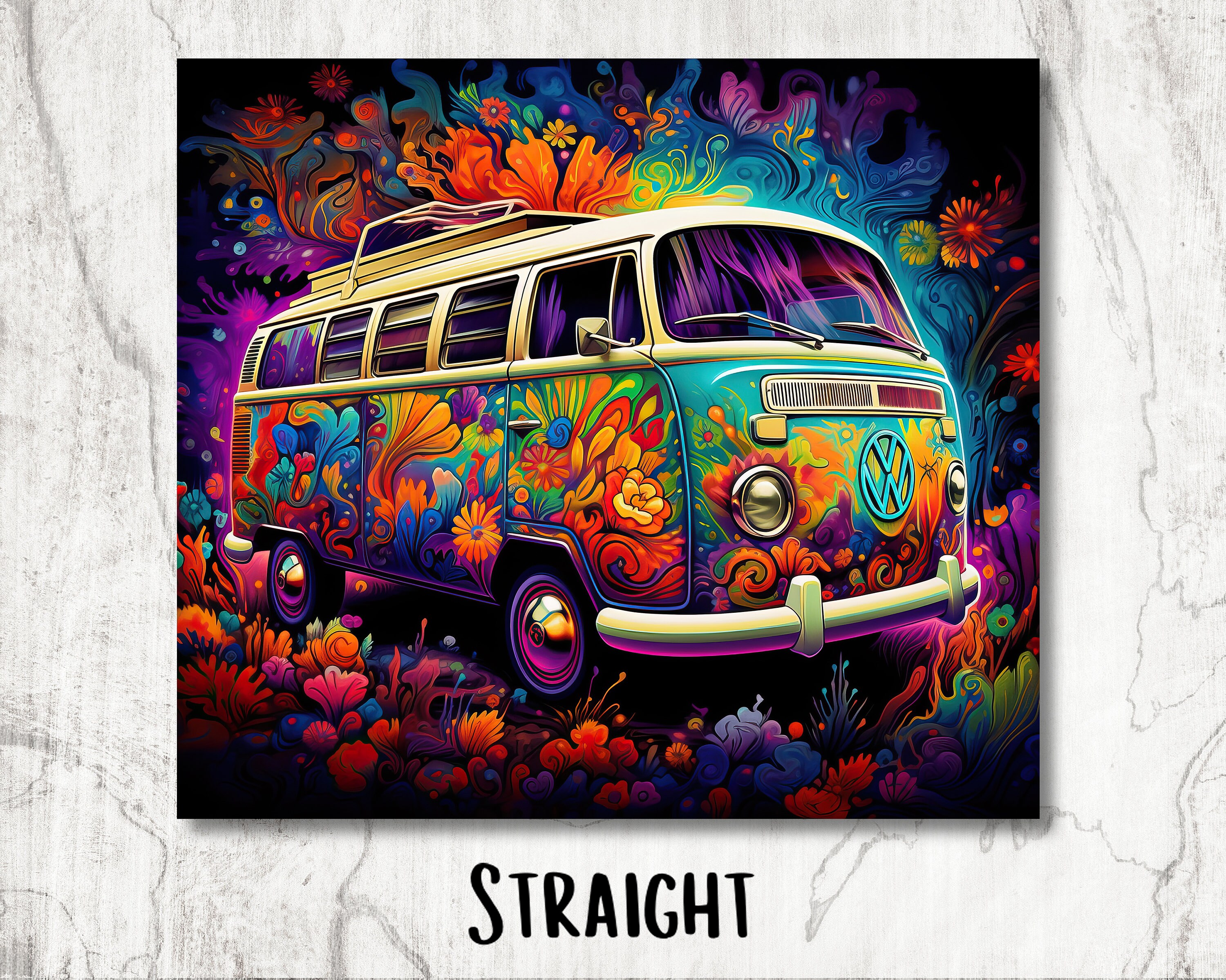 Van Tumbler Wrap, Psychedelic Van Wrap, Straight & Tapered Tumbler ...