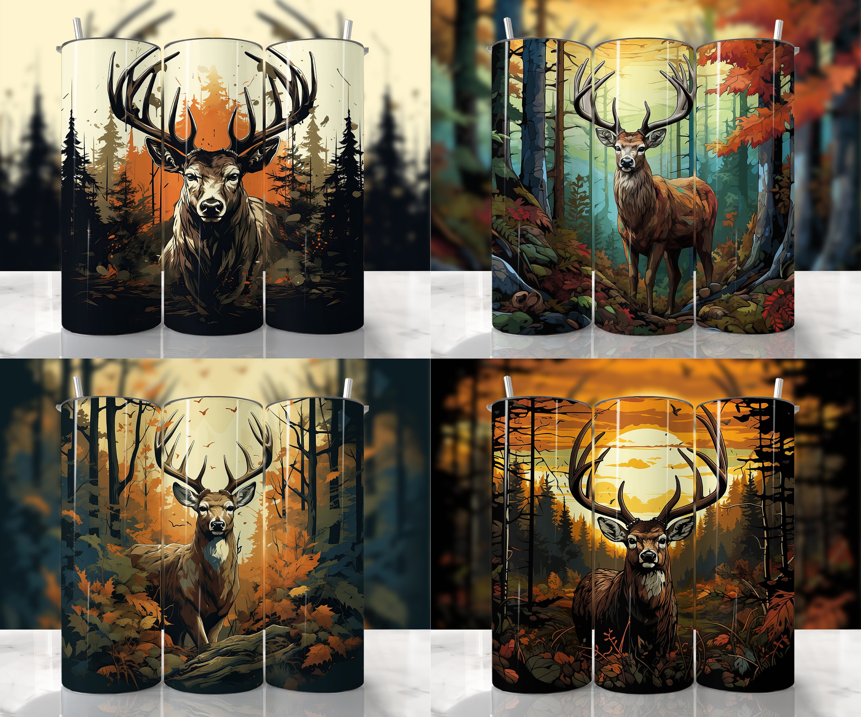 10 Hunting Tumbler Wrap Bundle, Deer Hunting Tumbler Wrap, Hunting ...