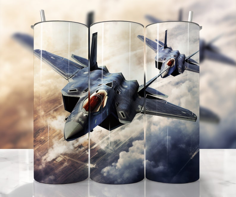 Fighter Jet Tumbler Tumbler Wrap, Air Force Tumbler Wrap PNG, Aviation ...