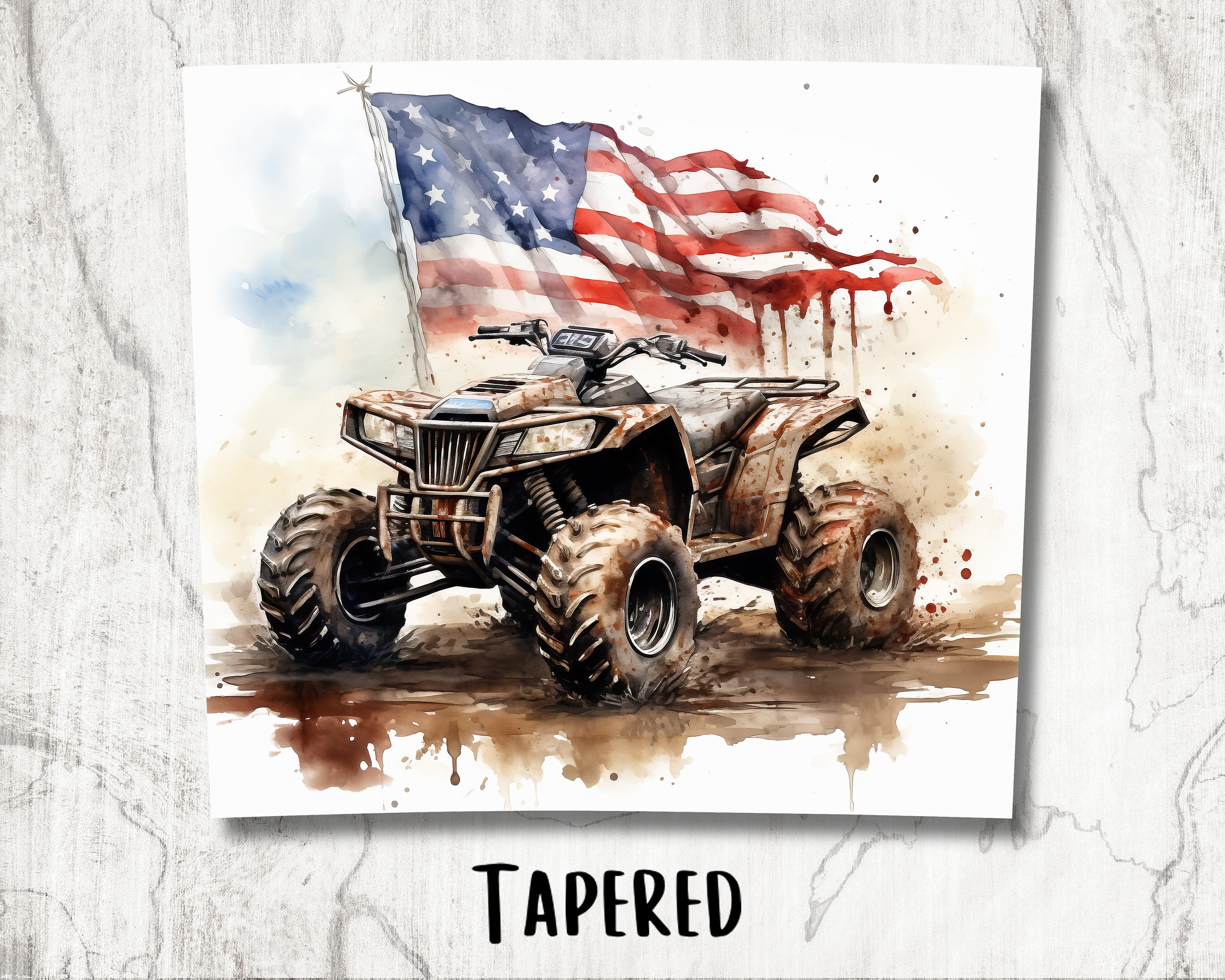 ATV Tumbler Wrap, Watercolor Tumbler ATV Wrap, American Tumbler Wrap ...