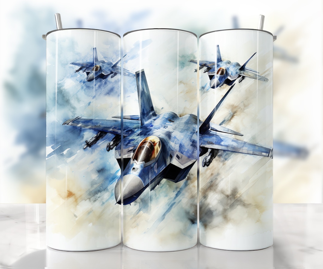 Fighter Jet Tumbler Tumbler Wrap, Air Force Tumbler Wrap, Aviation ...