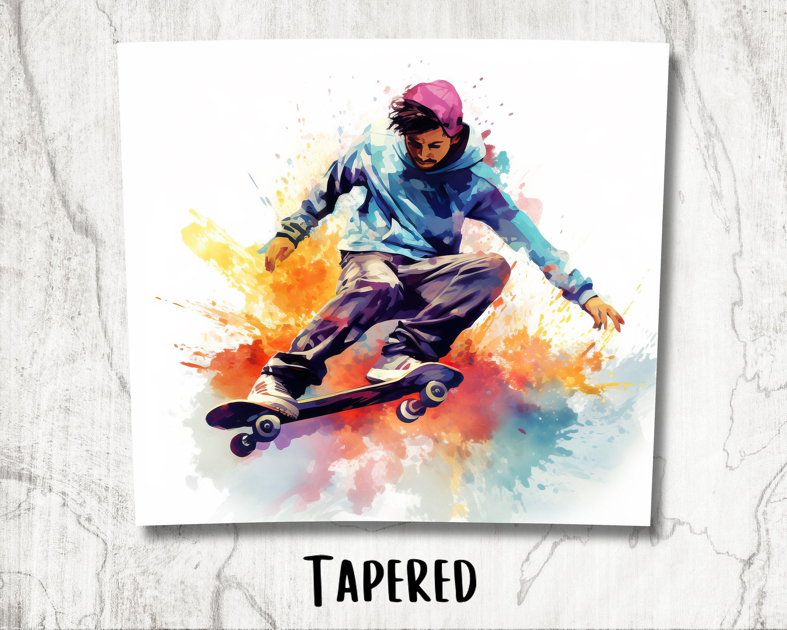 Skateboarding Seamless Tumbler Wrap, Skateboard Sublimation ...