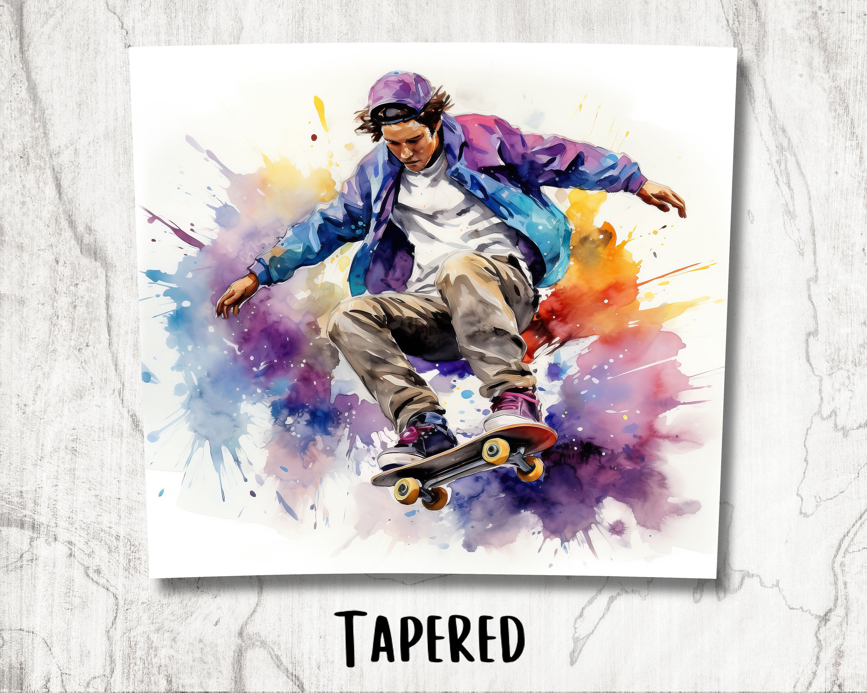 Skateboarding Seamless Tumbler Wrap PNG, Skateboard Sublimation ...