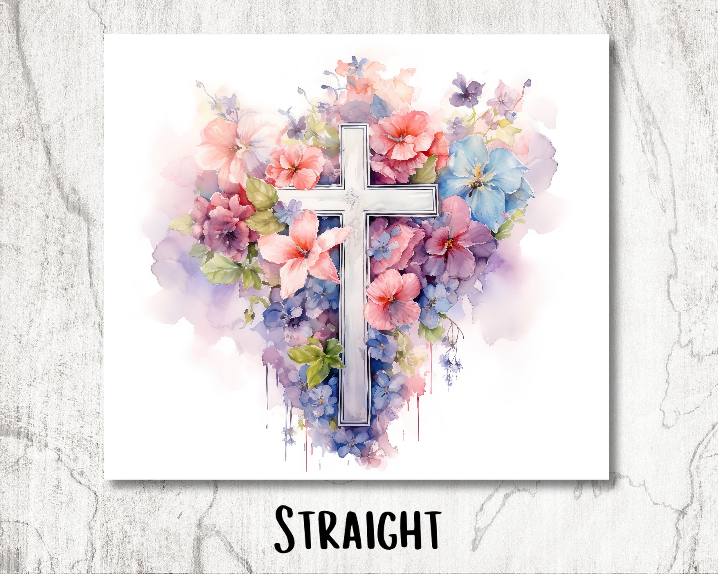 Cross Tumbler Wrap, Cross Sublimation, Faith Tumbler Wrap, Religious ...