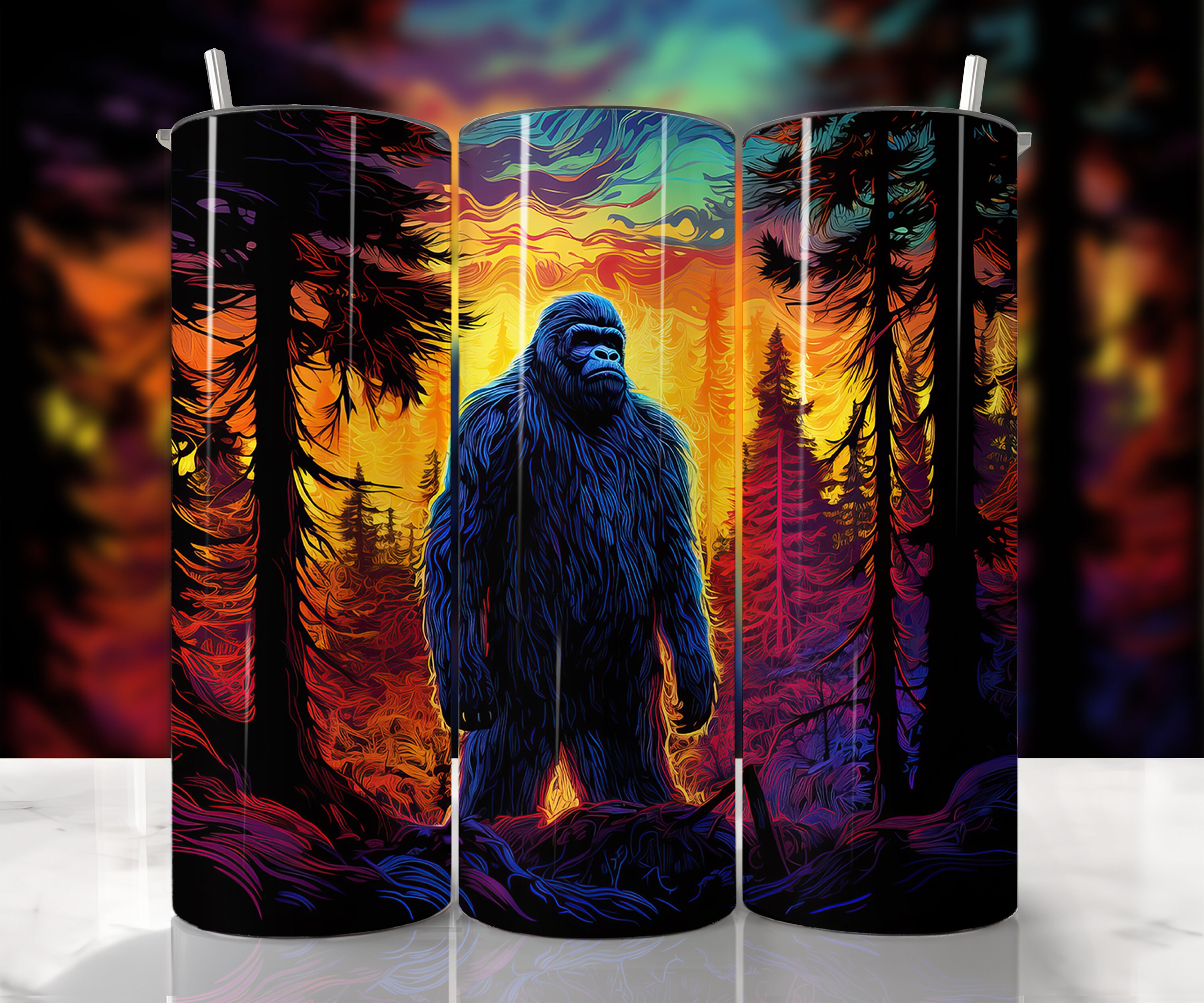 Bigfoot Tumbler Wrap Bundle, Sasquatch Tumbler, Bigfoot Tumbler Wrap ...