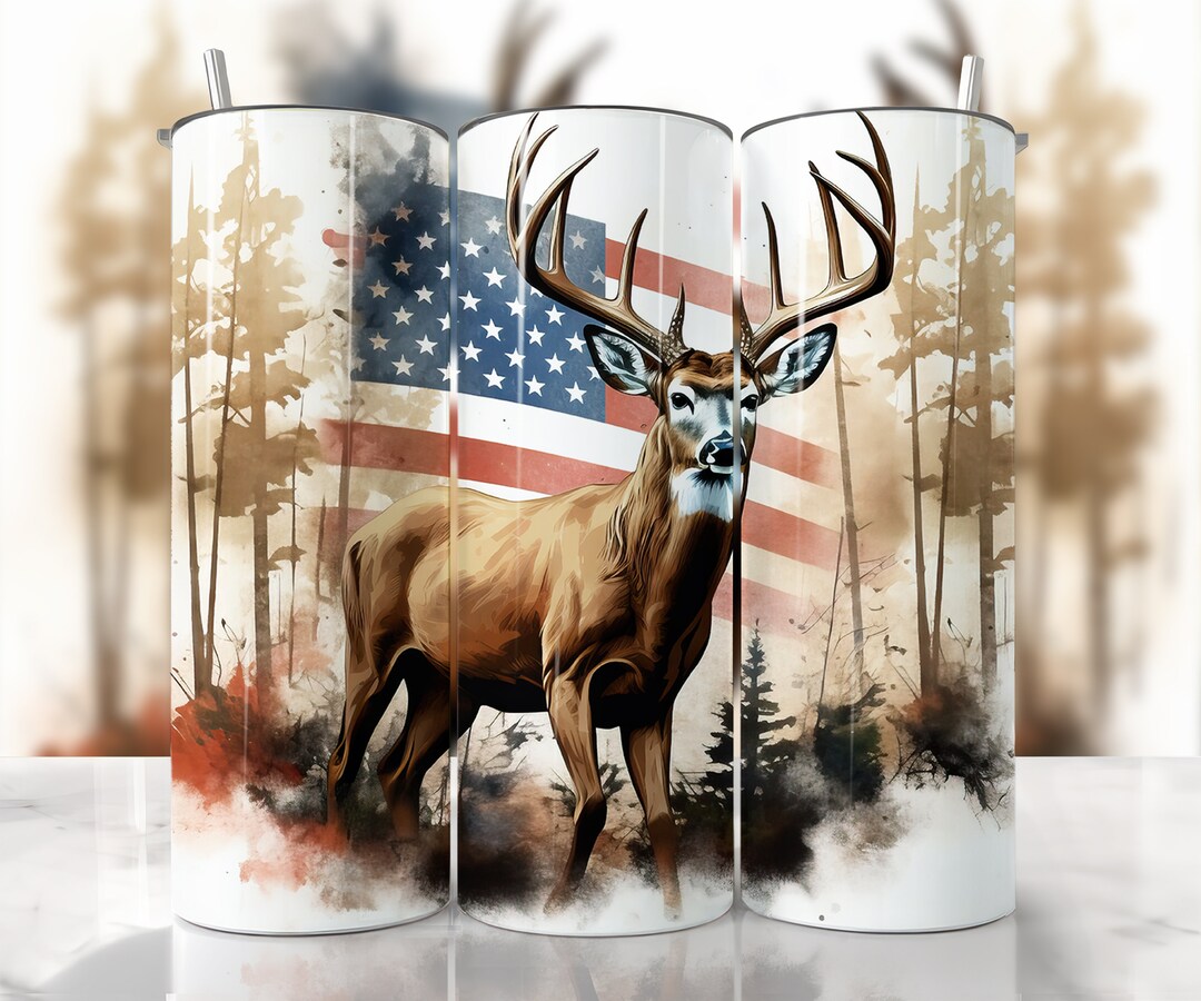 Hunting Tumbler Wrap, Deer Hunting Tumbler Wrap, American Hunting ...
