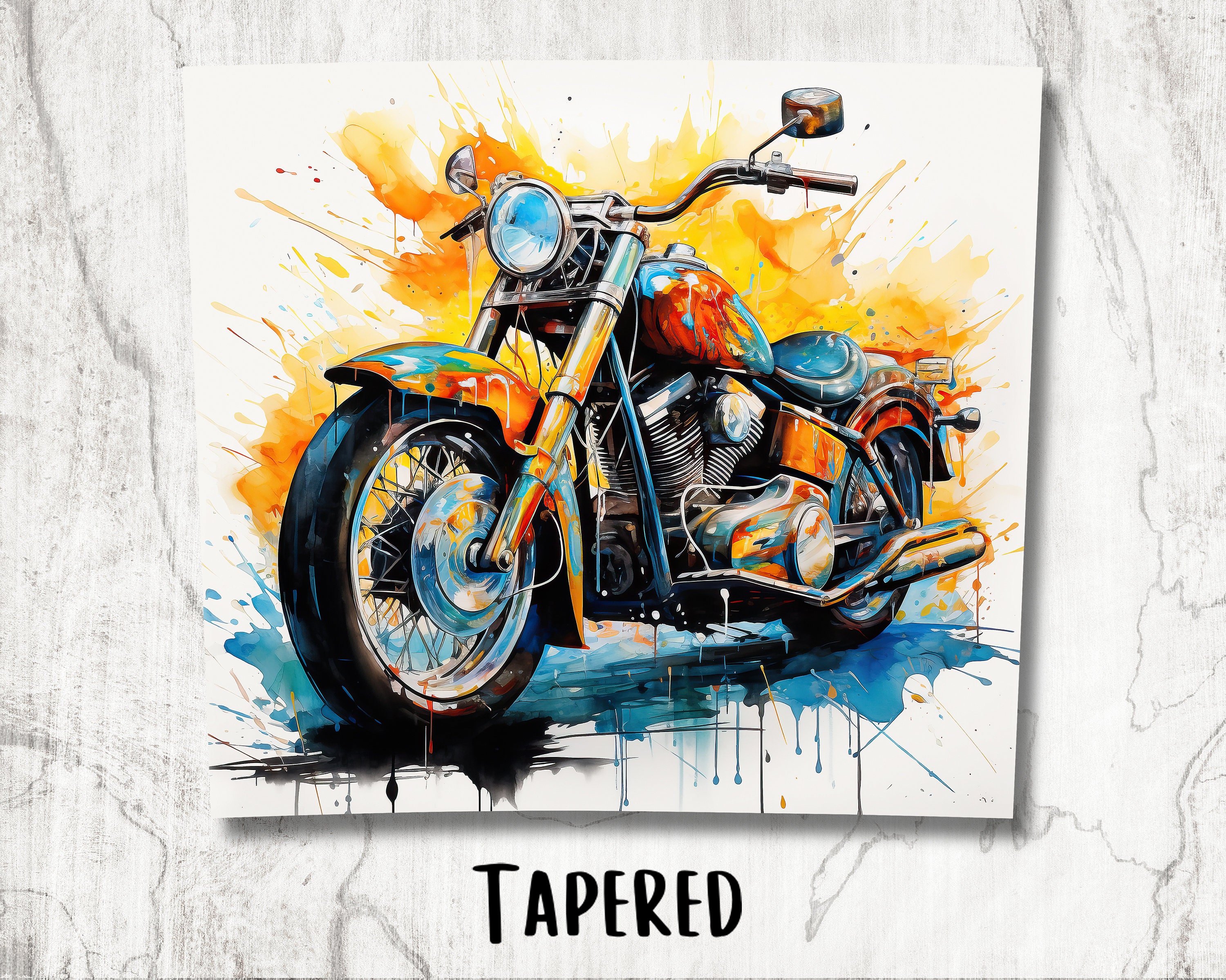 Seamless Motorcycle Wrap Tumbler, Alcohol Ink Tumbler Wrap, Straight ...