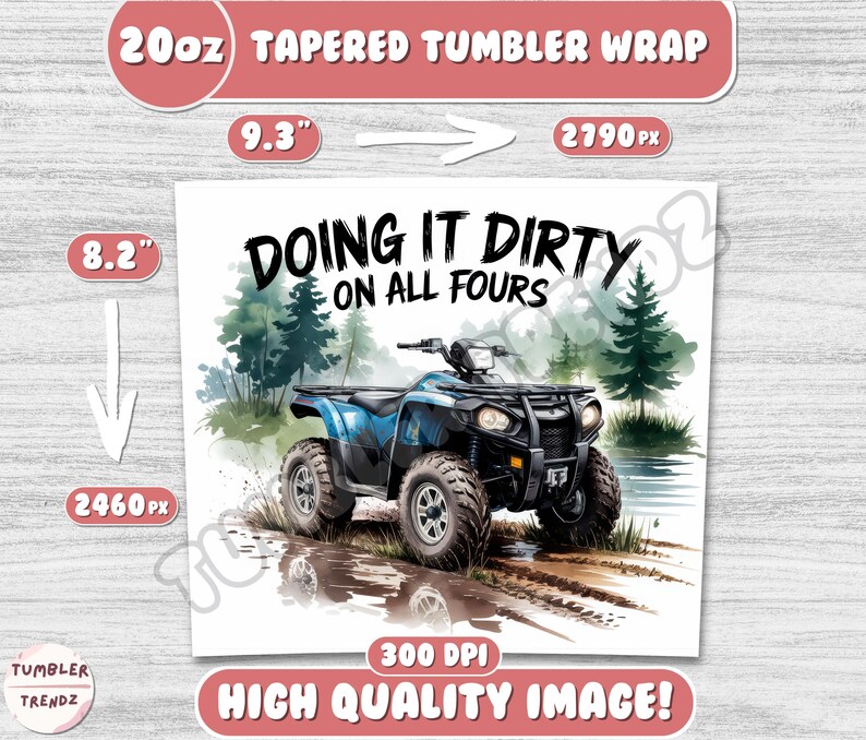 ATV Seamless Tumbler Wrap,sublimation Png Designs Download Sublimation ...