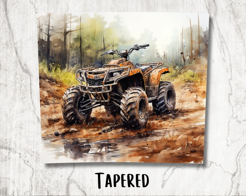 ATV Tumbler Wrap, Watercolor Tumbler ATV Wrap , Straight & Tapered ...