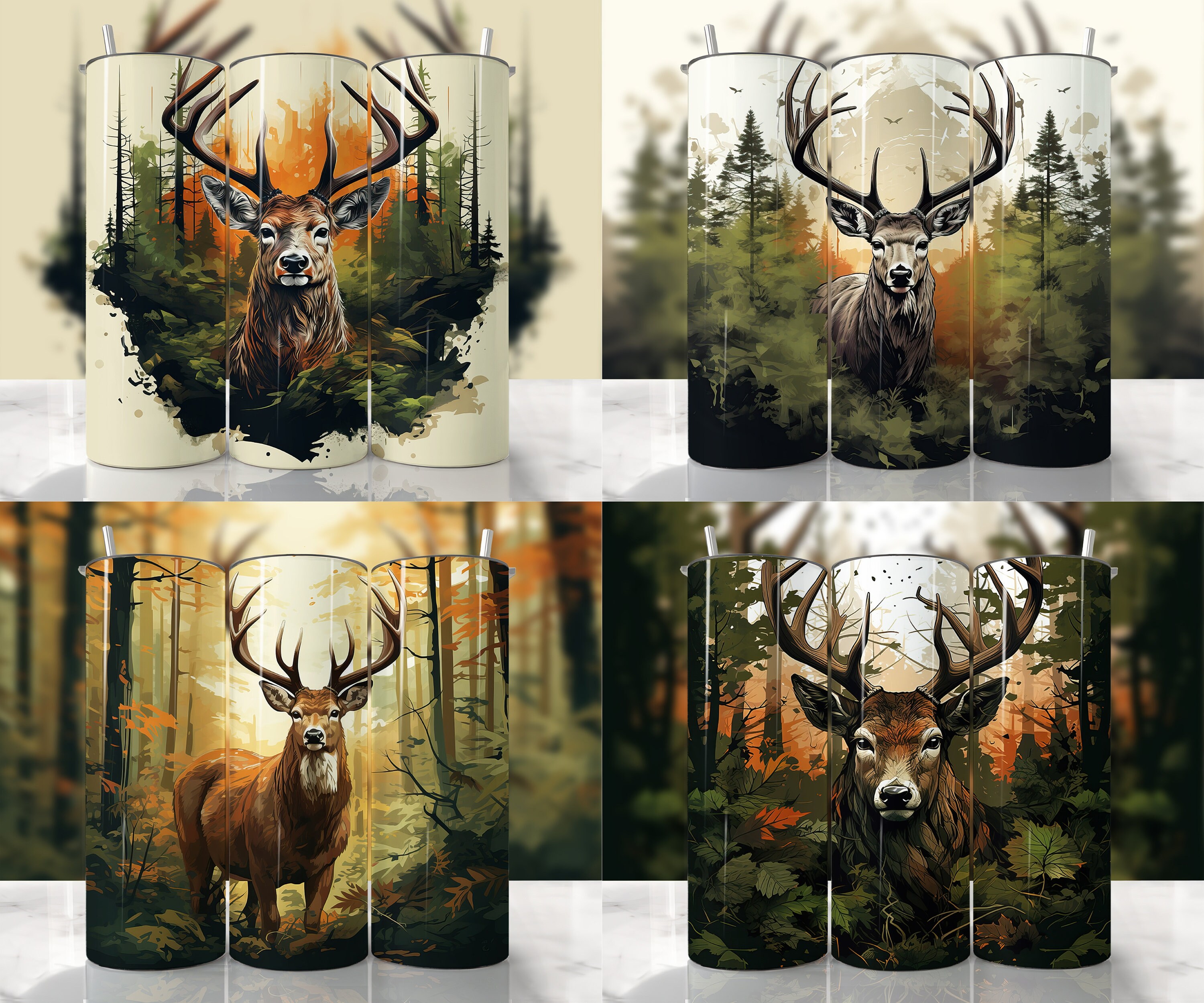 10 Hunting Tumbler Wrap Bundle, Deer Hunting Tumbler Wrap, Hunting ...