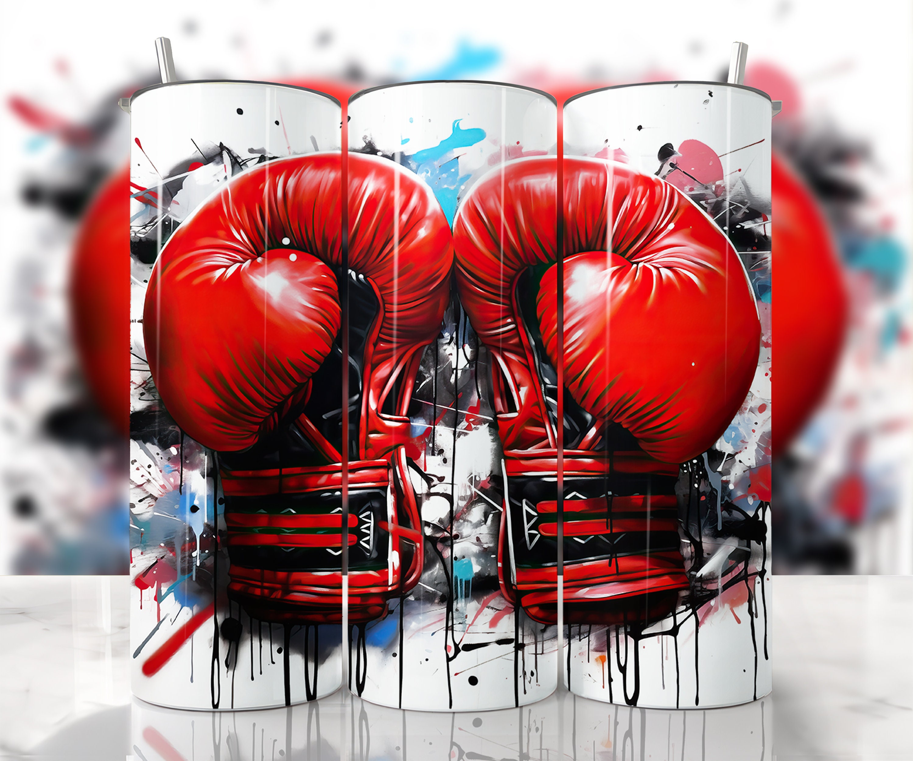 Boxing Tumbler Wrap, 20oz Tumbler Wrap, Sport Tumbler Wrap, Straight ...