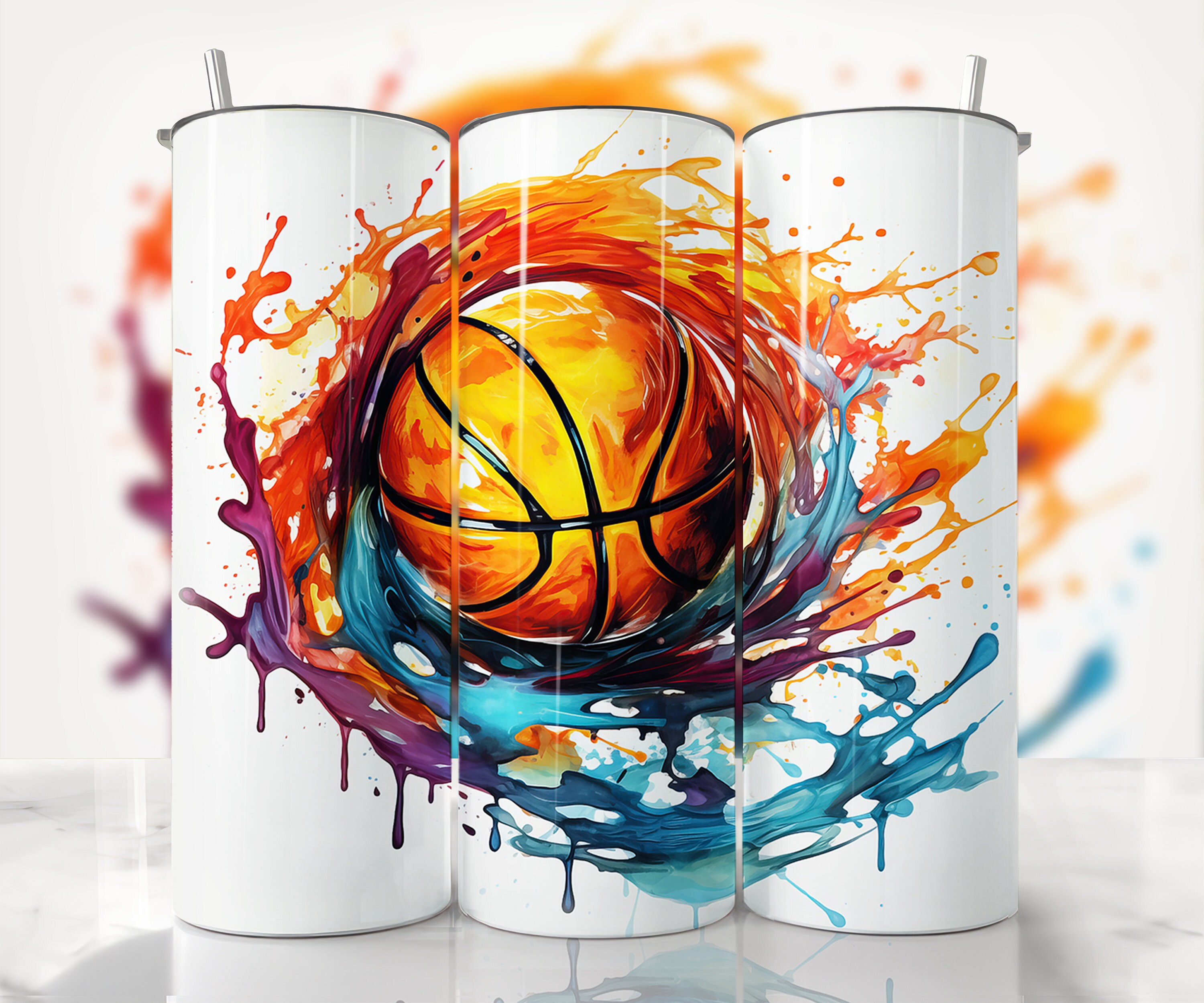Basketball Tumbler Wrap, Basketball Png, Basketball Sublimation Png ...