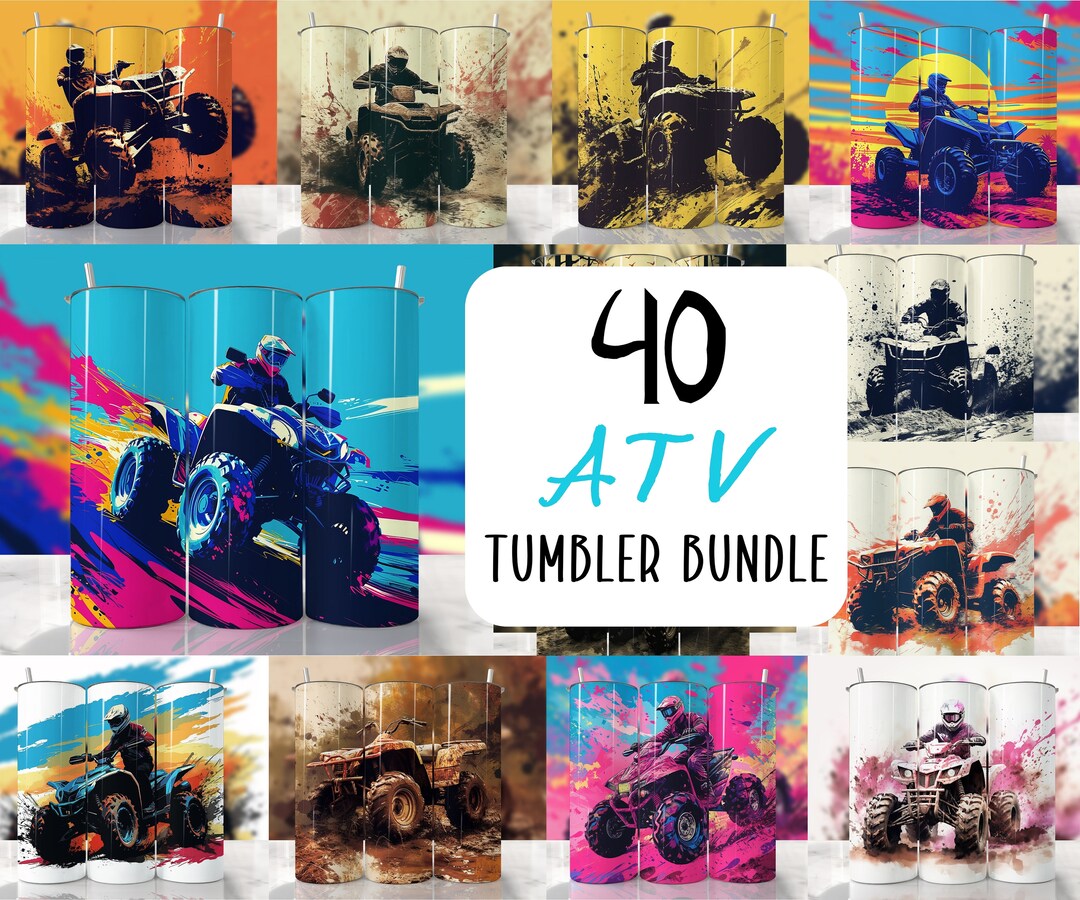 ATV Tumbler Wrap Bundle, Four Wheeler Tumbler Wrap, Straight & Tapered ...