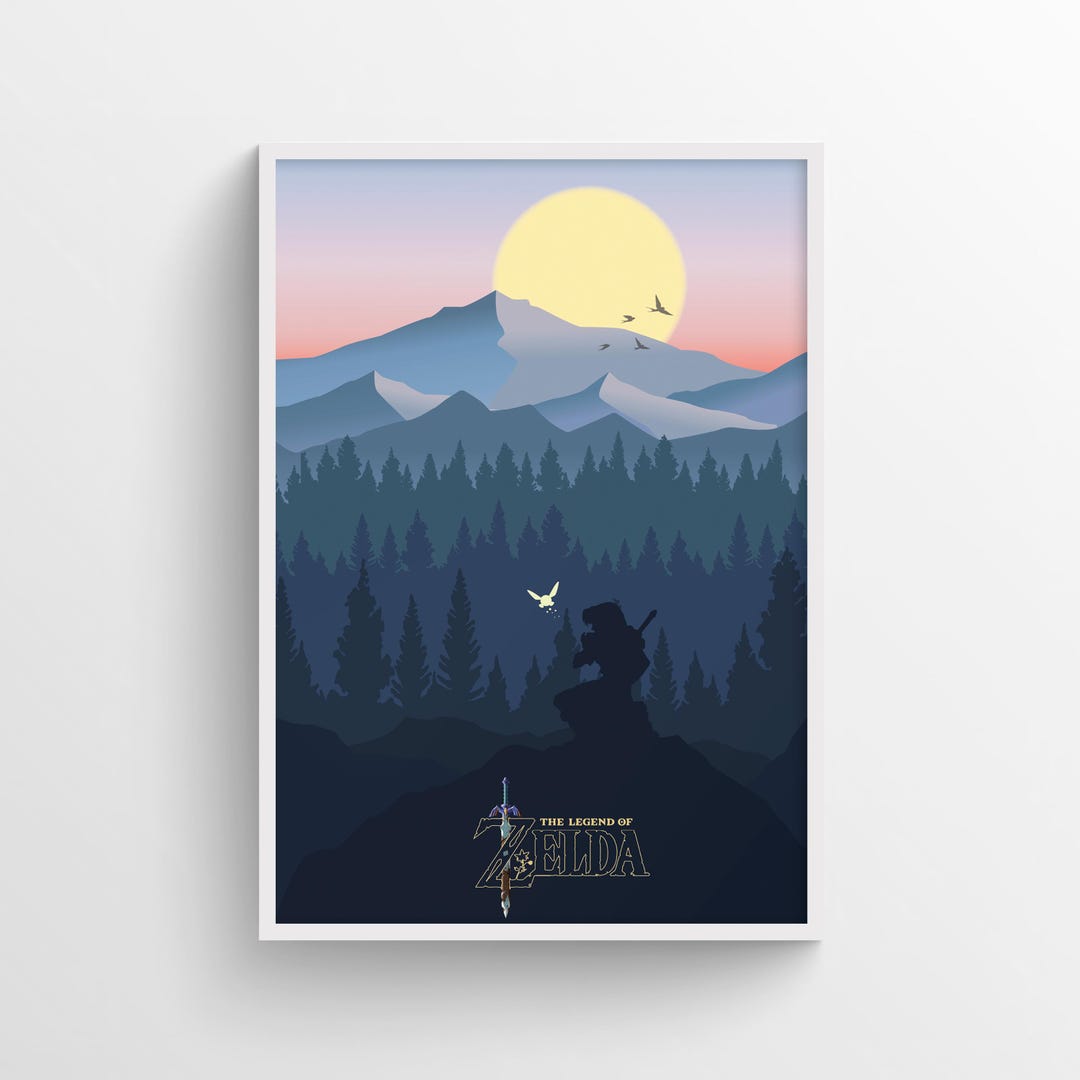 The Legend of Zelda Poster, Link Poster, Ocarina of Time, BOTW ...
