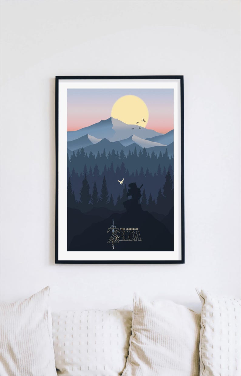The Legend of Zelda Poster, Link Poster, Ocarina of Time, BOTW ...