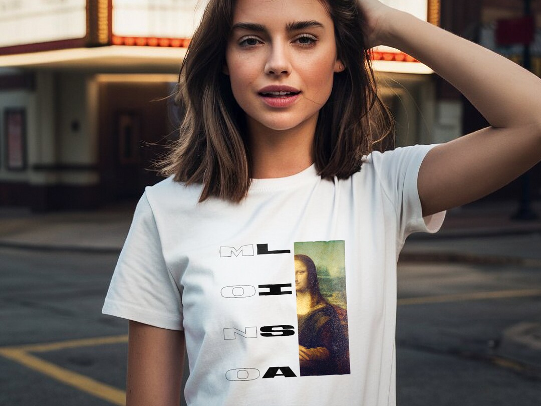 Mono Lisa Unsiex T Shirt Mona Lisa Shirt Vintage Minimalistic ...