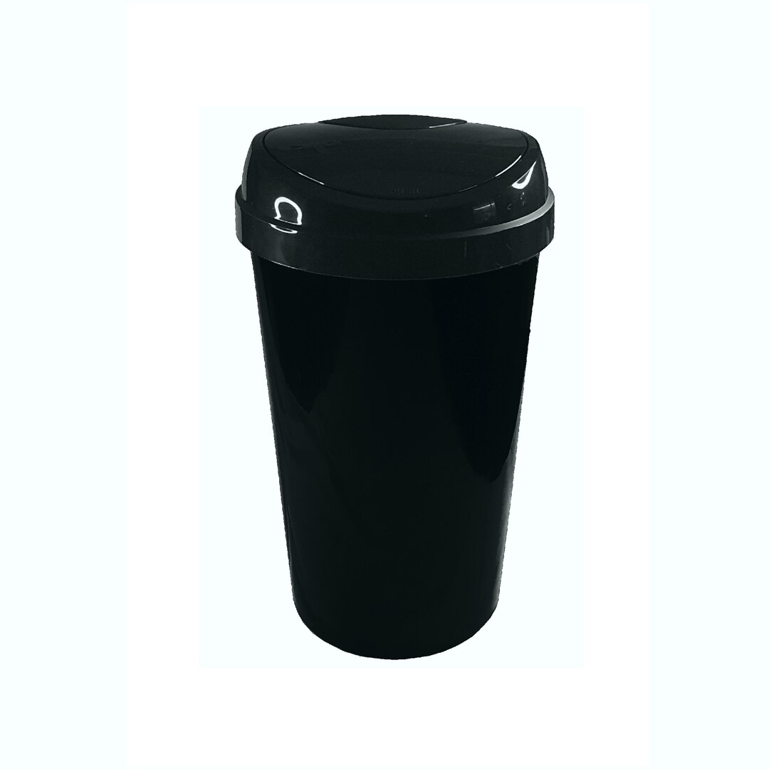 Black Touch Top Kitchen Bin – 45L Capacity, Plastic Waste Container - Etsy