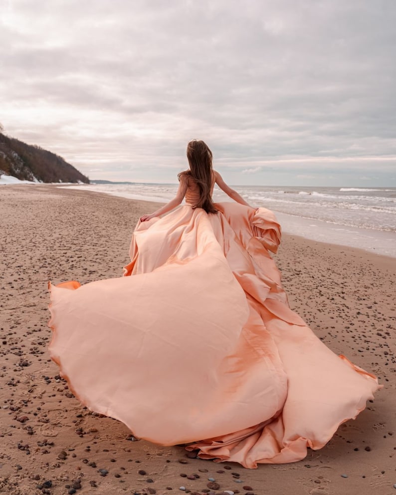 Flying Dress for Photoshoot Photoshoot Dress Long Train Dress Flying ...