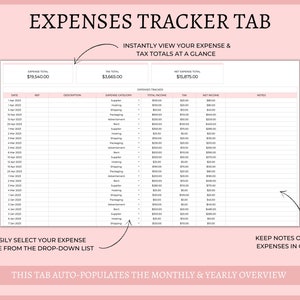 Small Business Bookkeeping Spreadsheet: Income & Expense Tracker ...