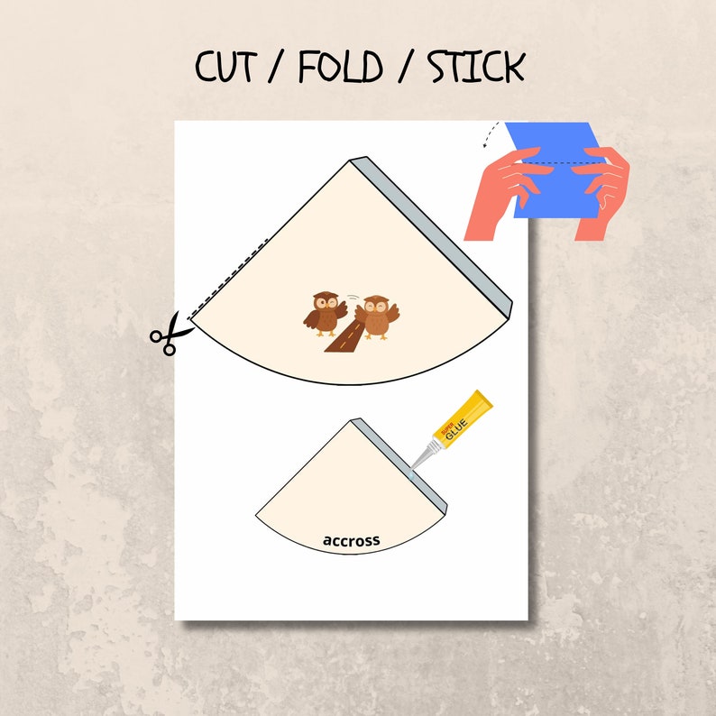 Language Learning Printable Flash Cards Prepositions Gift Cones Young ...