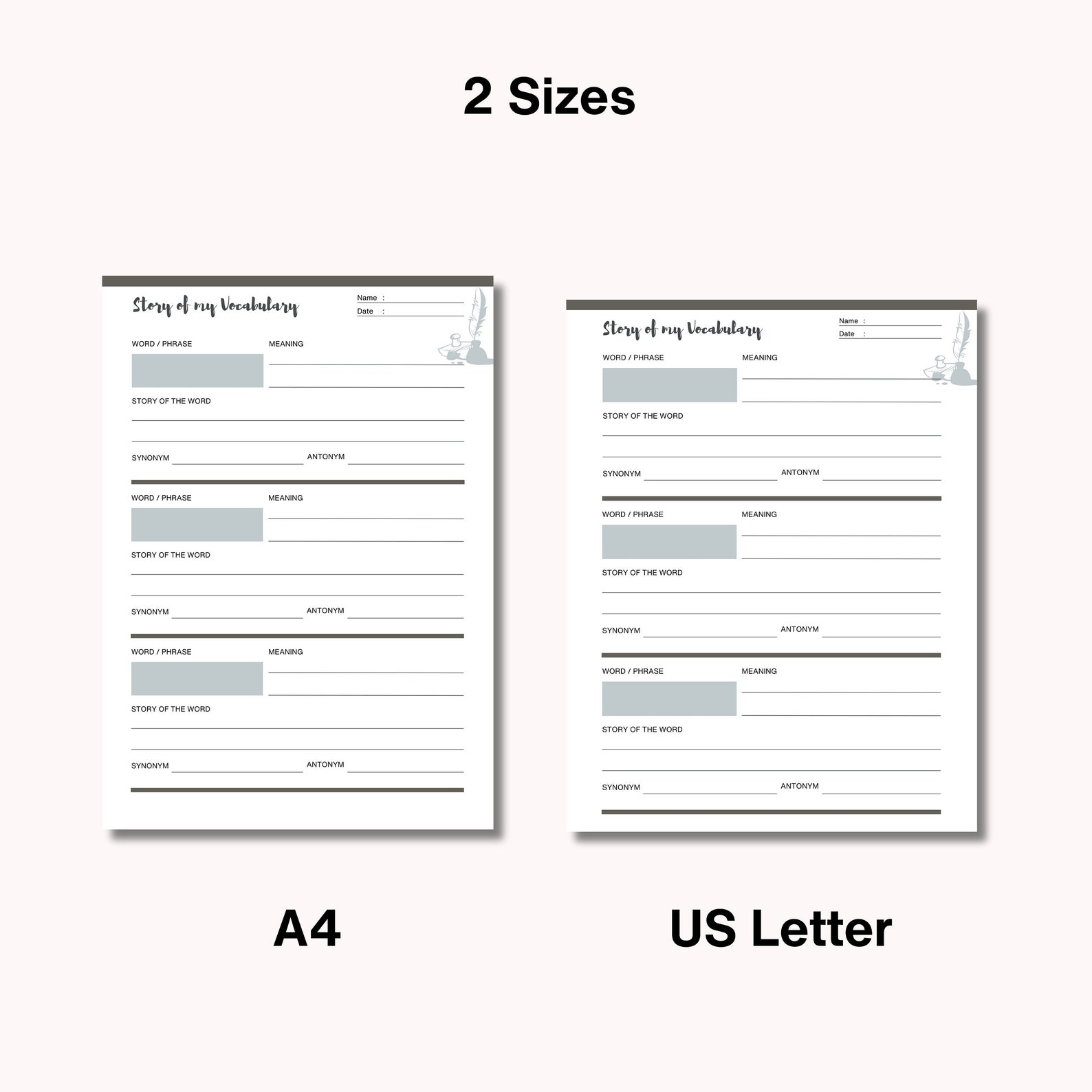 Language Learning Printable Materials for Vocabulary Practice Worksheet ...
