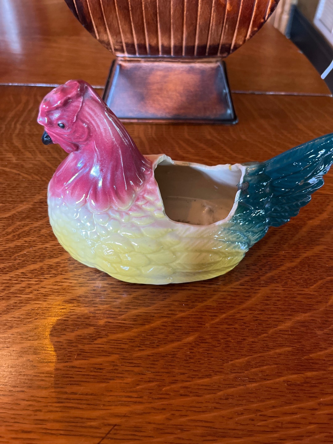 Vintage 1930’s Ceramic Hen Planter. Great Condition - Etsy