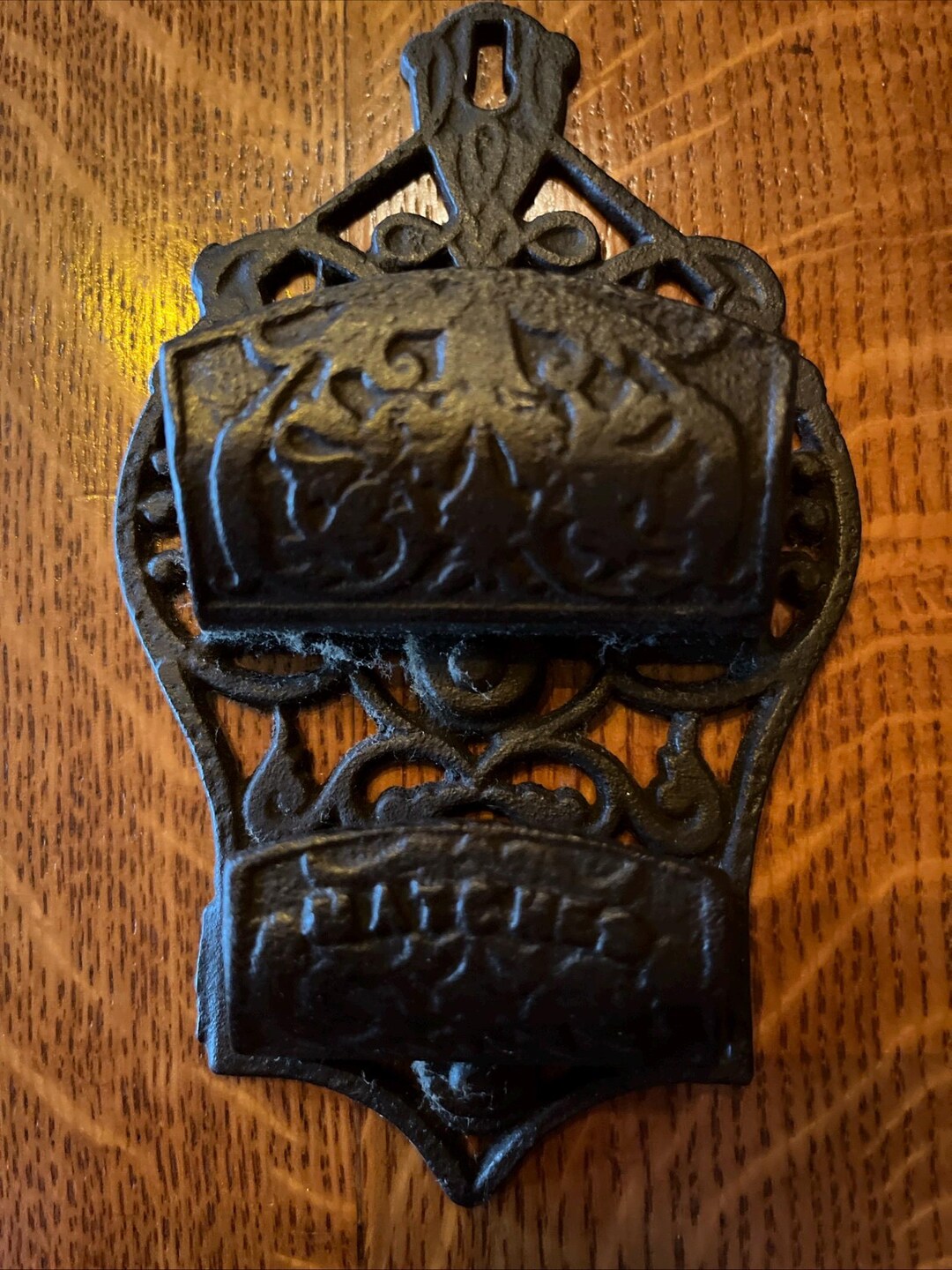 Antique Cast Iron Match Holder - Etsy