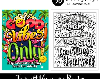 Inspirational Quotes Coloring Book 100 Pages - Etsy
