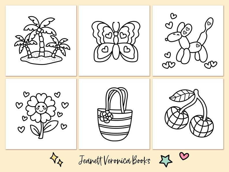 Groovy Summer Coloring Pages Set Three 10 Pages Instant Download PDF - Etsy