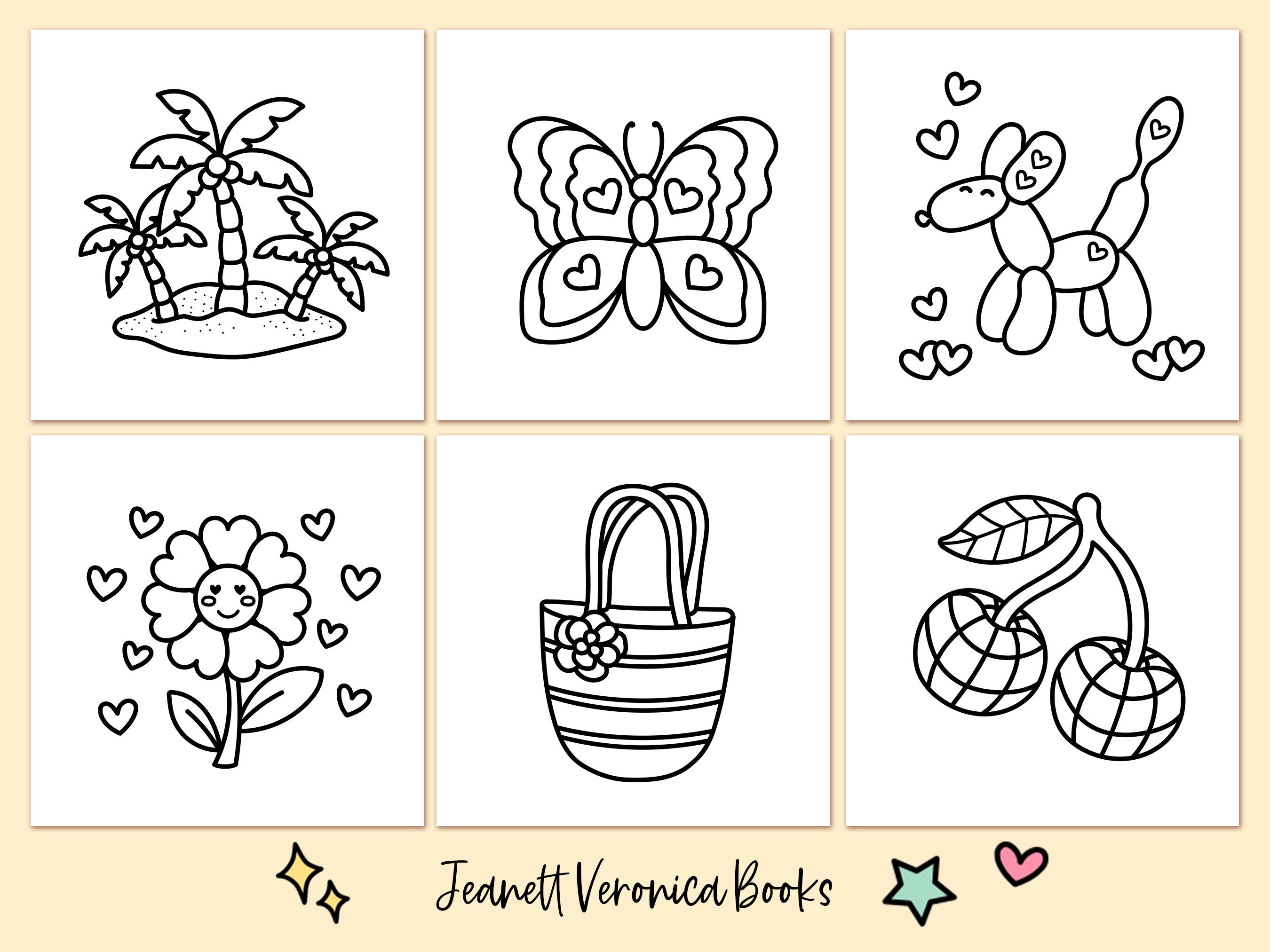 Groovy Summer Coloring Pages Set Three 10 Pages Instant Download PDF - Etsy