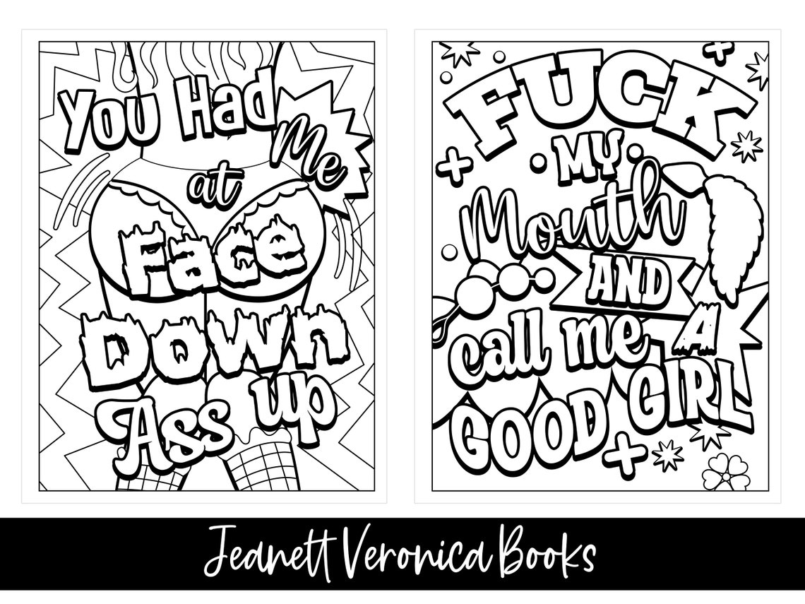 Naughty Swear Word Coloring Book | Adult Humor, Dirty Quotes (digital ...