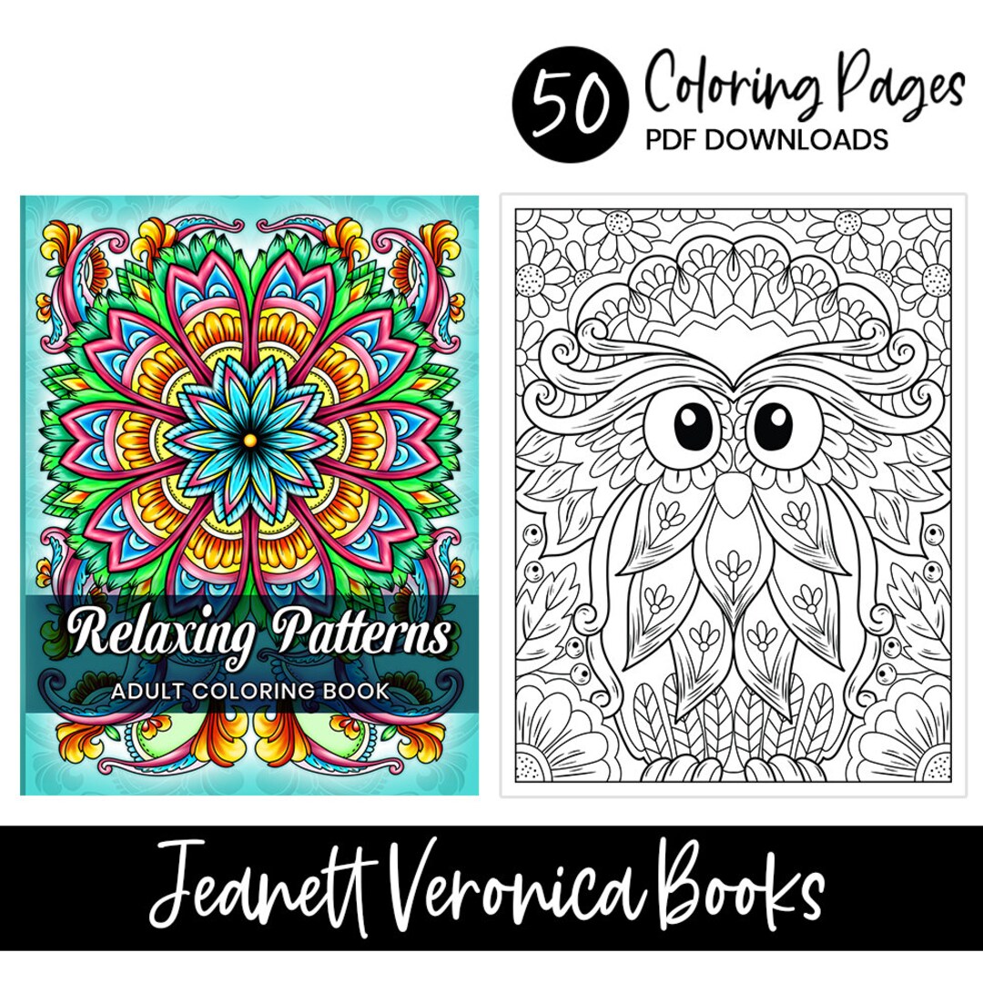 Relaxing Patterns | Mandala Inspired Mindful Patterns | 50 Digital ...