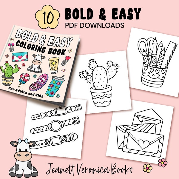 Adult Coloring Pages Bold - Etsy