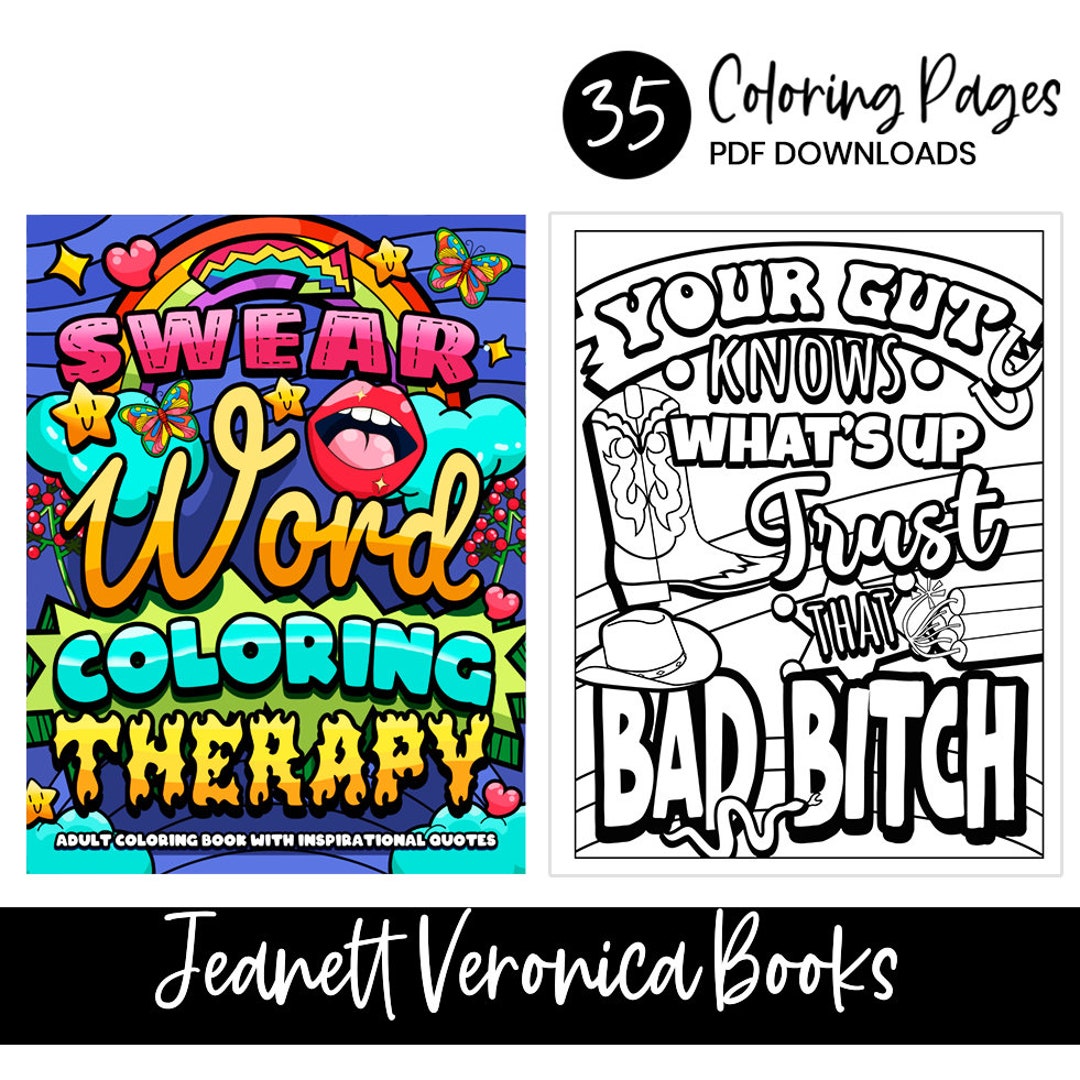 Swear Word Coloring Book: 35 Inspirational Pages (digital Download) - Etsy