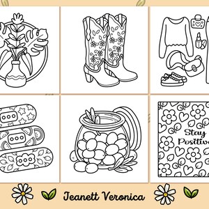 Cozy Girl Stress Relief Coloring Pages | 51 Pages | Instant Download ...
