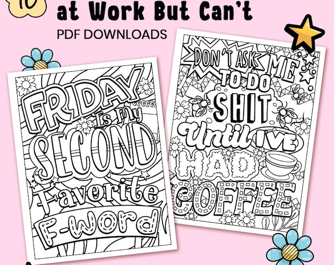 150 Swear Words Coloring Pages for Adults Printable Coloring Pages ...