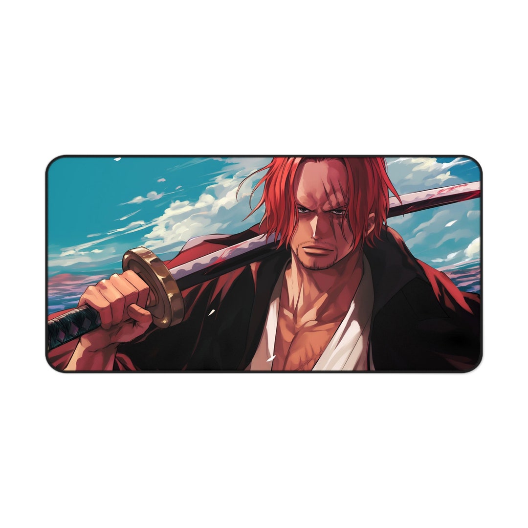 One Piece Shanks Desk Mat, One Piece Mouse Pad, One Piece Shanks Mouse ...