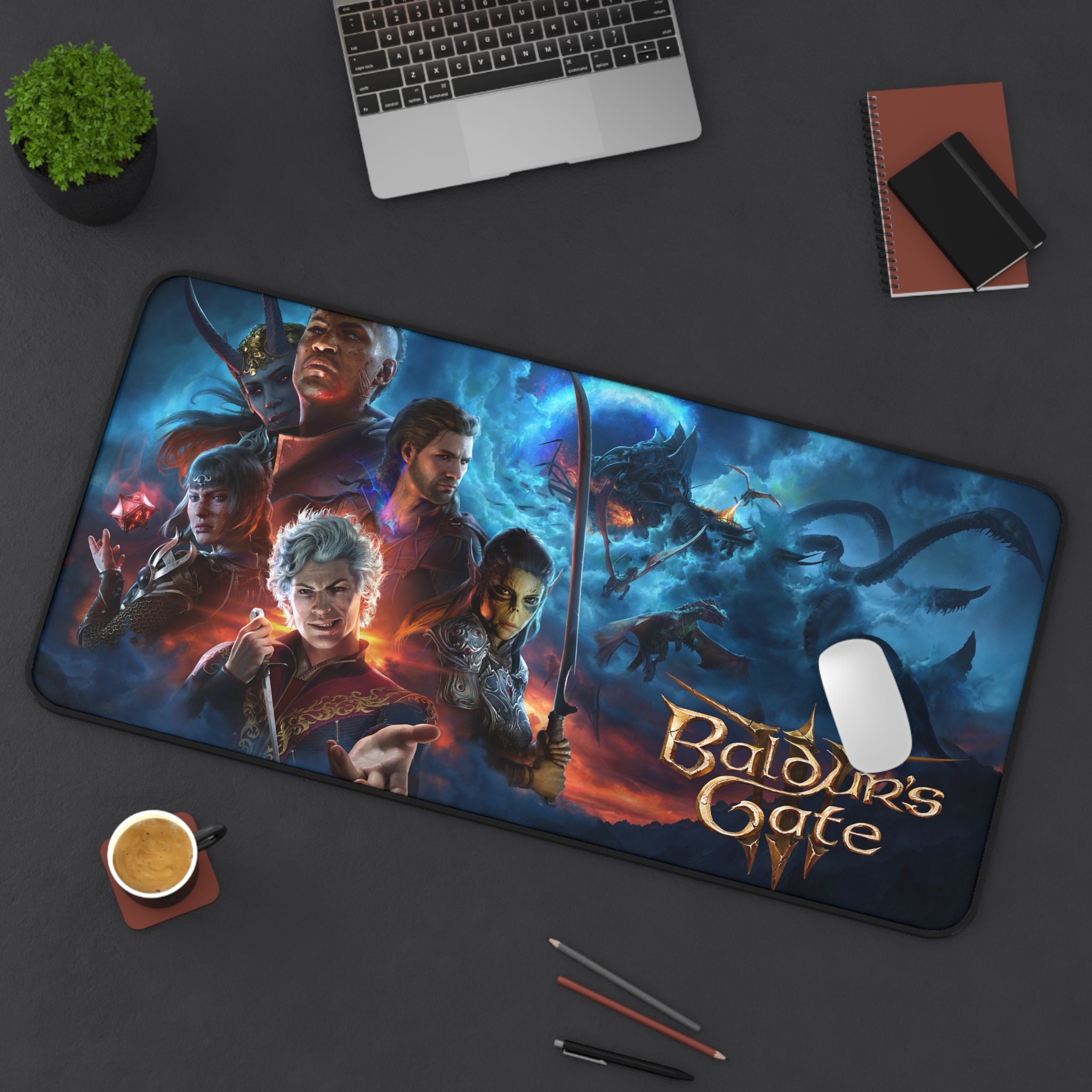 BALDURS GATE 3 Desk Mat, Baldurs Gate Desk Mat Xxl Gaming Mouse Pad ...
