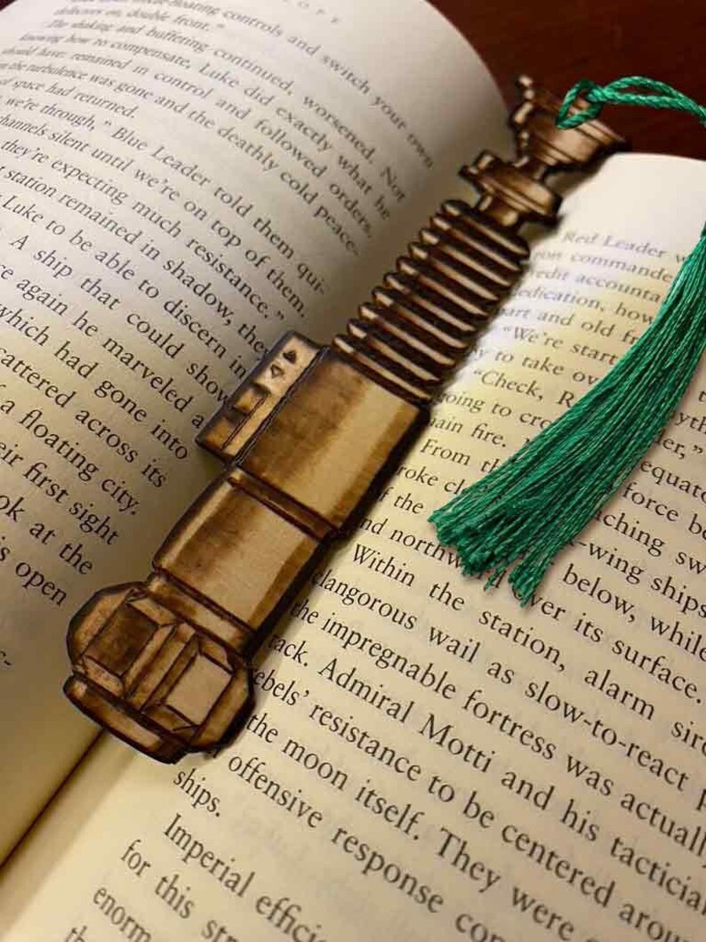 Luke Skywalker's Lightsaber Handmade Bookmark - Etsy